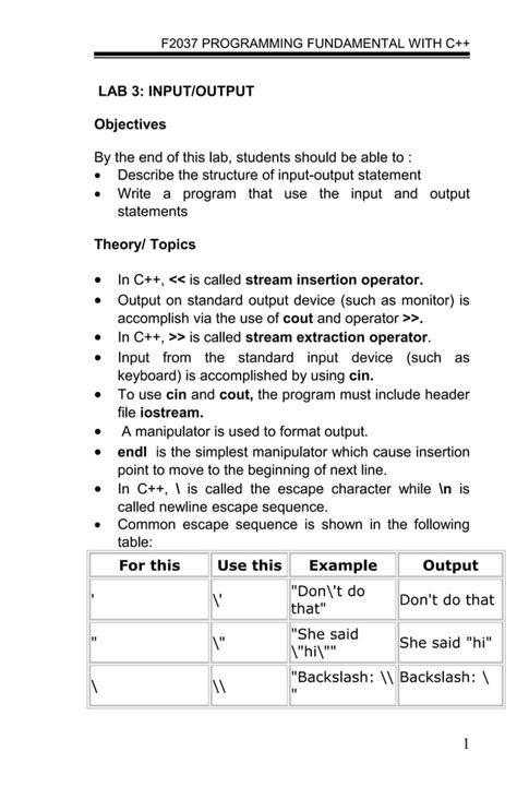 Labsheet PDF