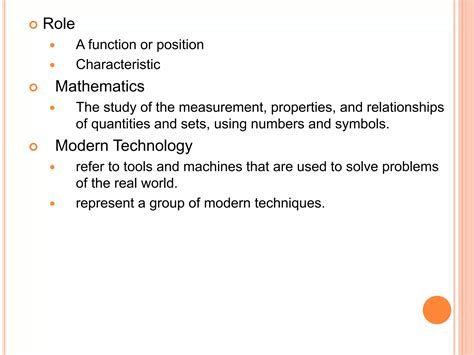 Role Of Mathematics In Modern Technology Pptx