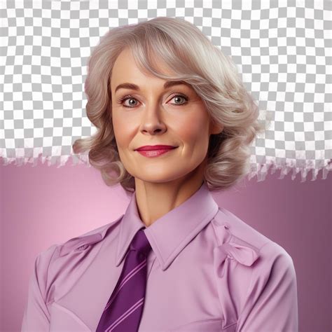 Premium Psd A Relieved Senior Woman With Blonde Hair From The Slavic Ethnicity Dressed In