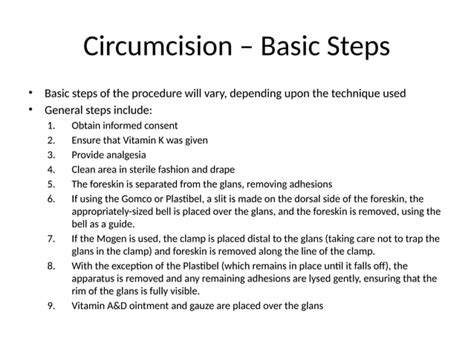 Neonatal Circumcision Powerpoint Presentation Pptx