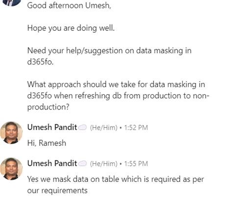 What Approach Should We Take For Data Masking In D365fo When Refreshing Db From Production To