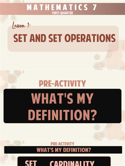 set and set operations pdf science and mathematics