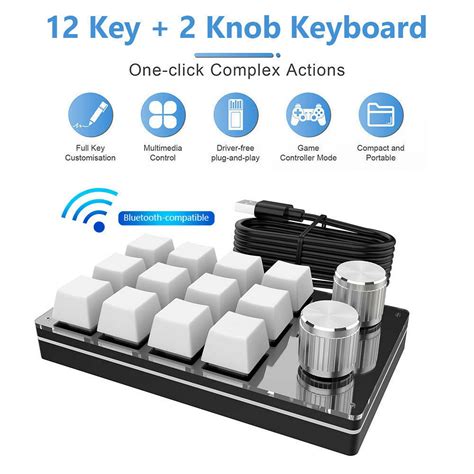 Teclado Macro Compatible Con Bluetooth Teclado Mecánico Programable Blanco Tmvgtek Walmart