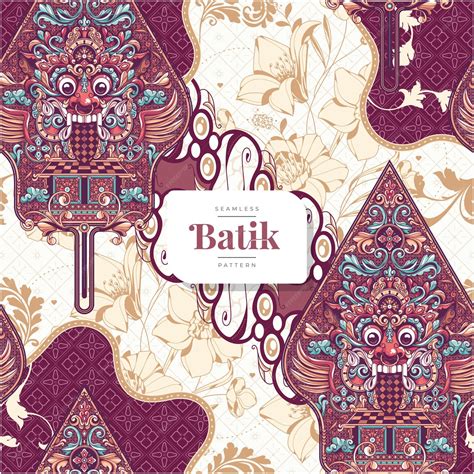 Premium Vector Batik Wayang Seamless Pattern 22