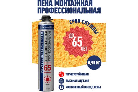 Профессиональная монтажная пена GOODHIM 65 летняя, 950 г 61535 ...