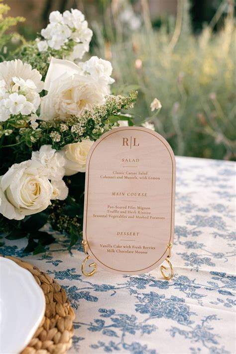 Wood Wedding Table Menus Sign Wedding Table Decor Wedding Decor