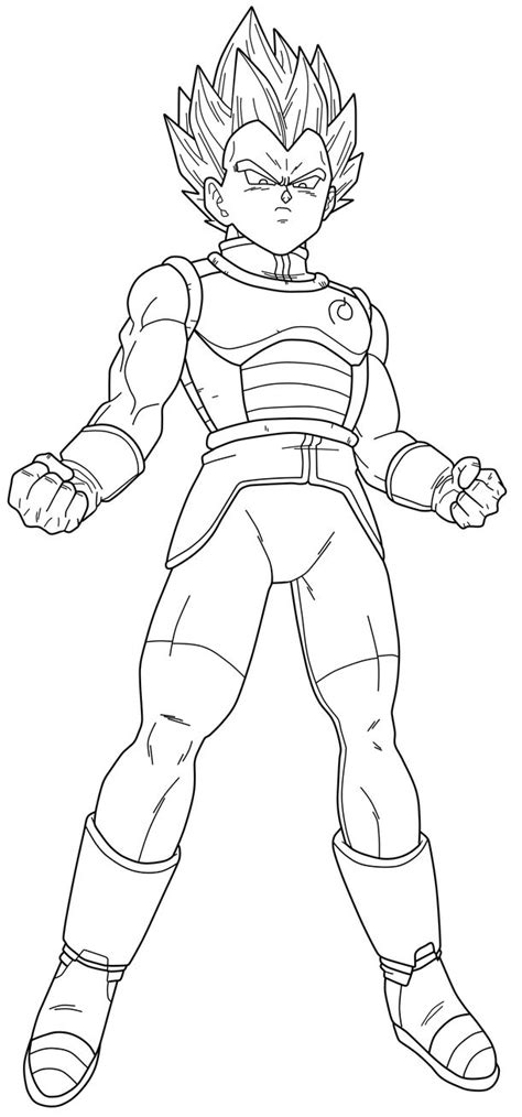 Vegeta Super Saiyan Lineart By Chronofz On Deviantart Dragon Ball Art