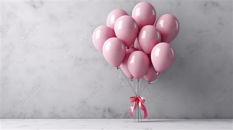 회색 벽에 멋진 3d 렌더링된 분홍색 풍선 클러스터 가로 배너 배경 회색 풍선 배경 홍색 배경 배너 배경 이미지 Hd 회색 풍선 홍색 배너 배경 사진 무료