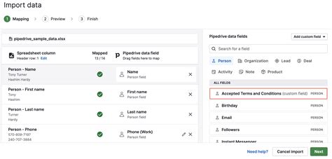 Import Fields Knowledge Base Pipedrive