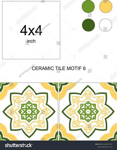 4x4 Inch Ceramic Tile Motif Stock Illustration 2248271253 Shutterstock