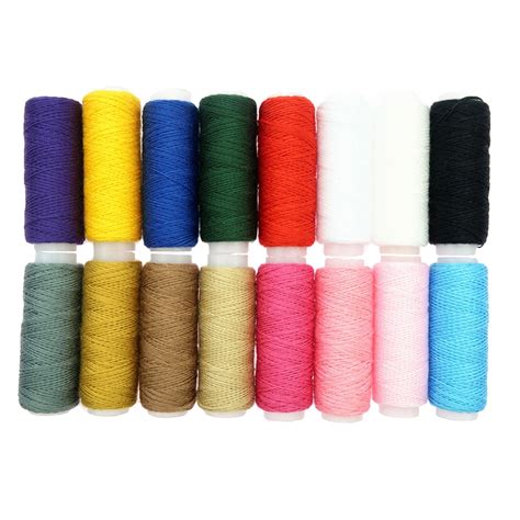 16 Rolls Thick Polyester Thread Cord For Jeans Den Vicedeal