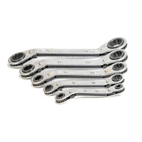 Rolson 5pc Offset Ratchet Ring Spanner Set 46911 Sprayster