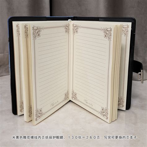 密码本带锁日记本小学生简约大学生少女心笔记本子加厚创意手账本欧式复古记事本手帐文具多功能创意儿童本子 虎窝淘