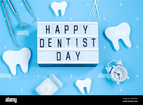 Happy International Dentist Day Paper Cut Mockup Of Tooth And Dental