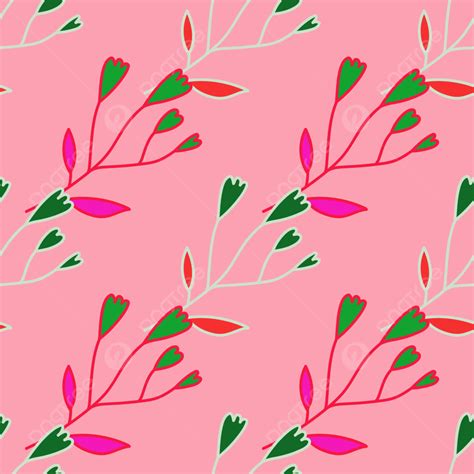 Cute Abstract Flower Seamless Pattern Background Flower Naive Art Background Image And