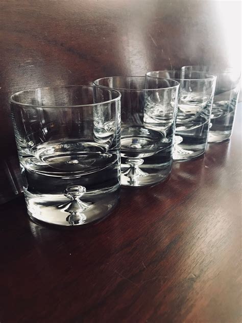 Suspended Bubble Art Glasses Bubble Glass Mod Krosno Glass Set Made