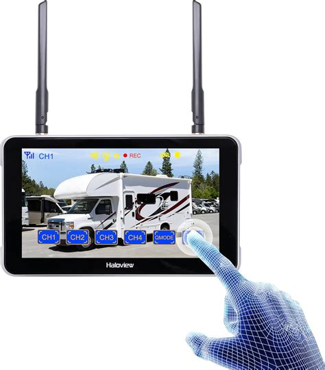 Amazon Com Haloview Byte Tango BT M T Wireless P Touch Monitor For RV Electronics
