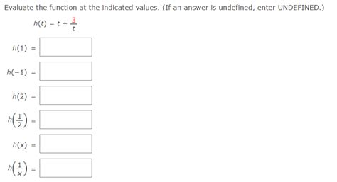Solved Evaluate The Function At The Indicated Values If An