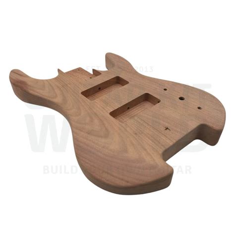 Headless Bass Guitar Kit With Mahogany Body And Maple Neck Guitar Kit World