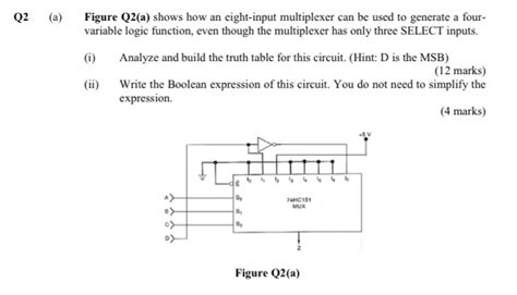 solved q2 a figure q2 a shows how an eight input