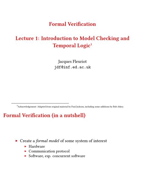 Slides 01 Pdf Formal Verification Interpretation Logic