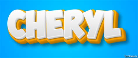 Cheryl Text Effect And Logo Design Name