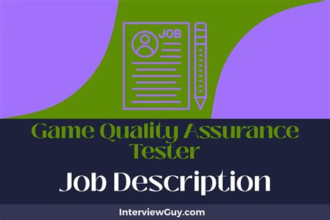Game Quality Assurance Tester Job Description Updated For 2025