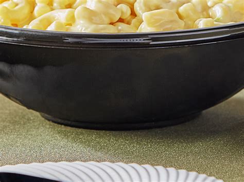 Visions Oz Black PET Plastic Round Catering Serving Bowl Case