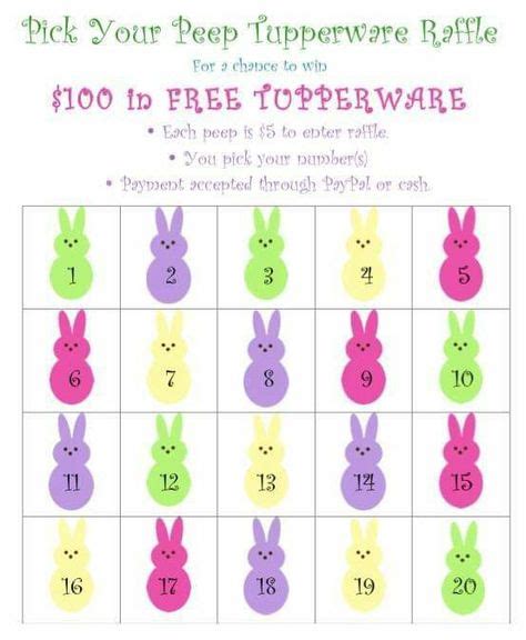 Easter Bunny And Eggs Tupperware Flyer
