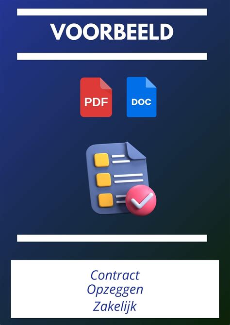 Contract Opzeggen Zakelijk Voorbeeld