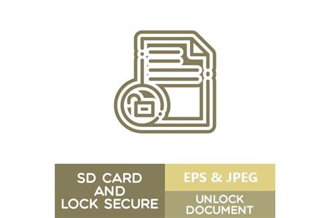 SD Card Lock Secure Unlock Document Graphic By Beldonbenediktus Creative Fabrica