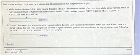 Solved Let S Practice Writing A Couple More Expressions Chegg Com