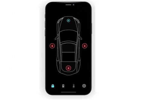 tesla car app using flutter that works both android and ios