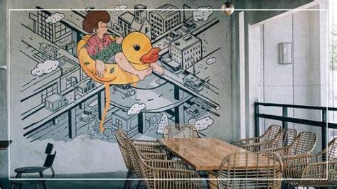 40 Contoh Lukisan Desain Dinding Cafe Kekinian Simple Terbaru 2023