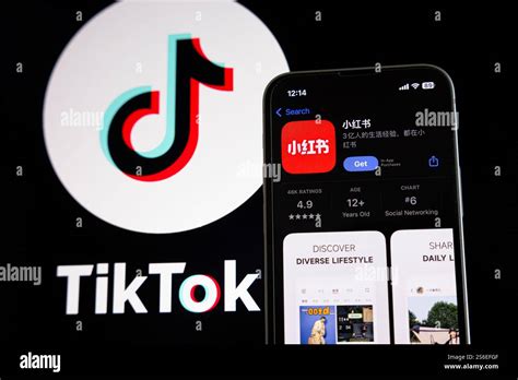 TikTok alternative app "RedNote" which is also called the Chinese Instagram displayed on a ...