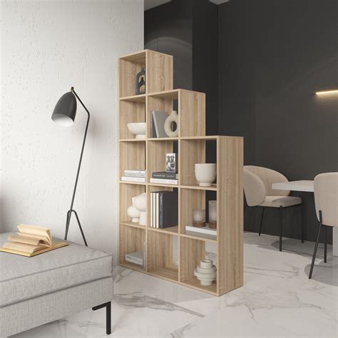 Полиця для книг стелаж на 12 комірок M 6 Дуб Сонома продажа цена в Белой Церкви книжкові