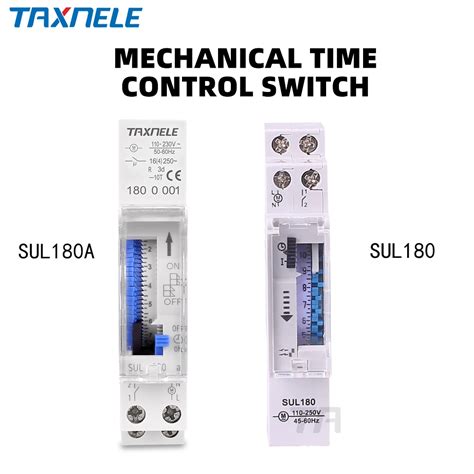 DIN Rail SUL180 SUL180A Time Switch Mechanical Timer Switch 24 Hours Programmable Timer 16A Time
