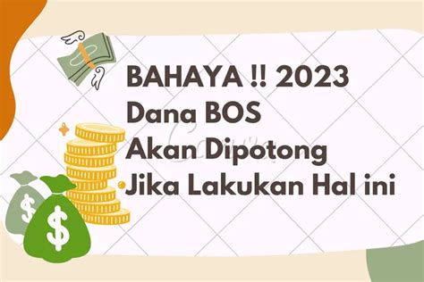 UPDATE FAKTA Dana BOS Tahun Ada Kebijakan Baru Dan Pemotongan