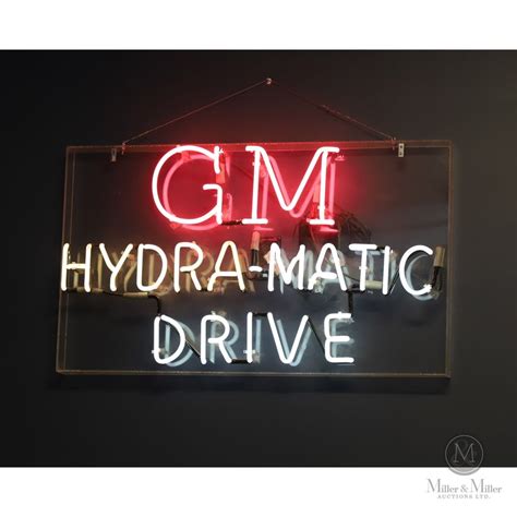 Gm Hydramatic Drive Skeleton Neon Sign Miller And Miller Auctions Ltd