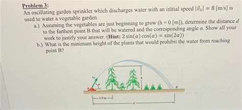 solved problem 3 an oscillating garden sprinkler which