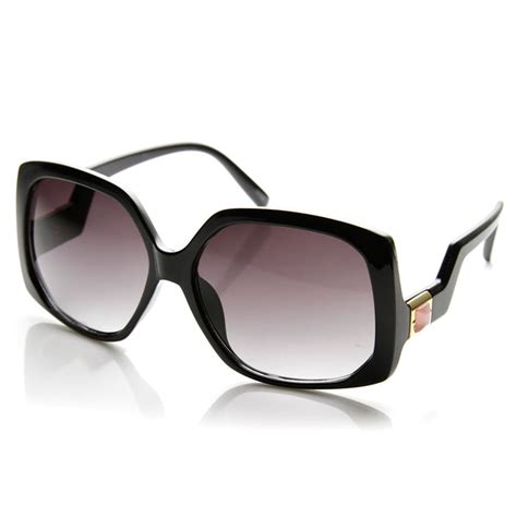 Womens Oversized Low Temple Square Sunglasses Sunglassla