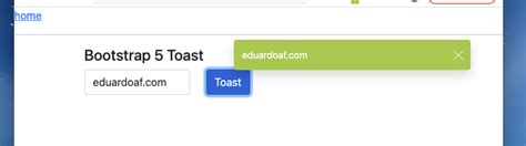 js mostrar toast en bootstrap 5 sin jquery