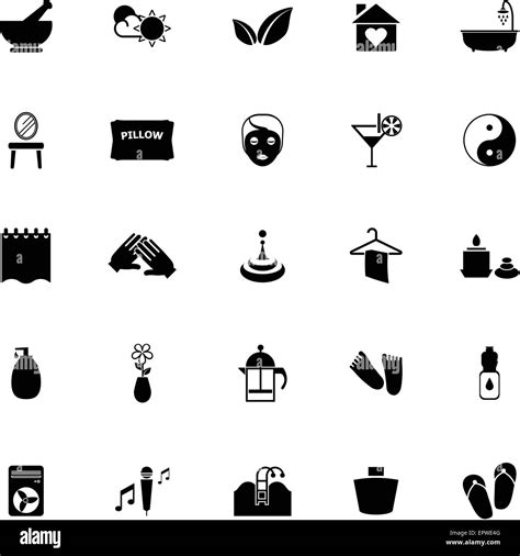 Massage Icons On White Background Stock Vector Stock Vector Image