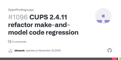 cups 2 4 11 refactor make and model code regression · issue 1096
