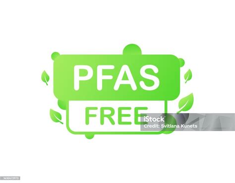 Pfas입니다 플랫 그린 Pfas 프리 환경 오염 벡터 그림 Pfas에 대한 스톡 벡터 아트 및 기타 이미지 Pfas 개념