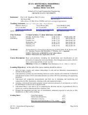 2019 W CE 372 Syllabus 2 Pdf CE 372 GEOTECHNICAL ENGINEERING I SOIL MECHANICS Syllabus