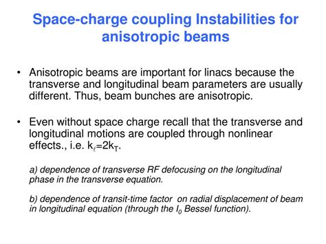 PPT Space Charge Instabilities In Linacs PowerPoint Presentation Free Download ID 585131