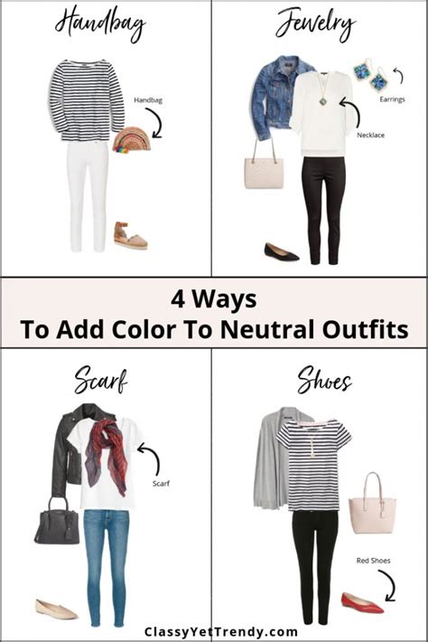 4 Ways To Add Color To Neutral Outfits Classy Yet Trendy Neutral