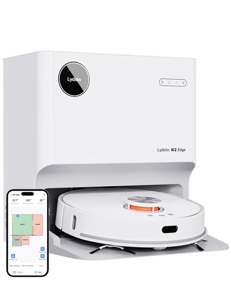 Lydsto W2 Edge Robot Vacuum and Mop Combo, Auto Mop Extend & Raising ...