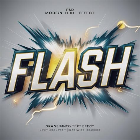 Premium Photo Psd Flash 3d Style Psd Text Effect